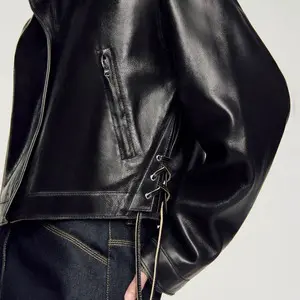 Sandro Distressed Leather Jacket