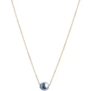 SET & STONES Charlize Freshwater Pearl Necklace - Gold/peacock