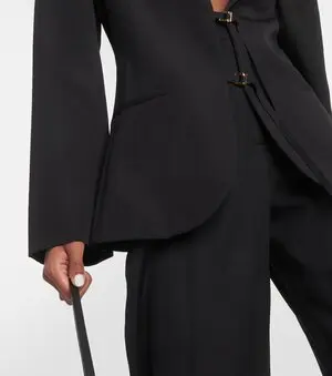 Jacquemus La Veste Galliga Virgin Wool Blazer - Black