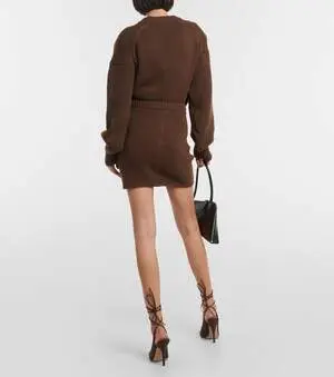 Magda Butrym Cashmere Miniskirt - Brown