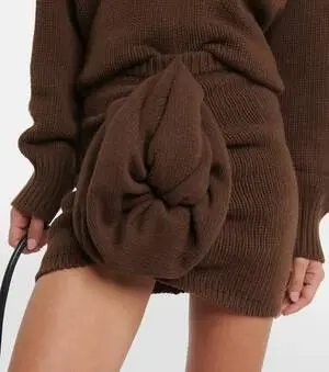 Magda Butrym Cashmere Miniskirt - Brown