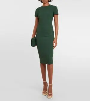 Victoria Beckham Jersey Midi Dress