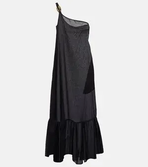 Stella McCartney One-shoulder Midi Dress - Black