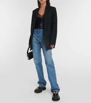 FERRAGAMO Embellished Leather Loafers - Black