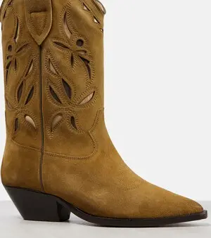 Isabel Marant Étoile Duerto Suede Cowboy Boots - Beige