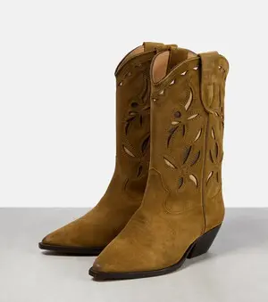 Isabel Marant Étoile Duerto Suede Cowboy Boots - Beige