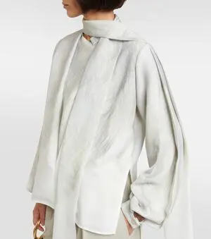 Victoria Beckham Scarf Satin Blouse