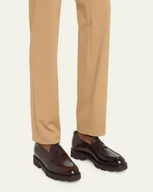John Lobb Lopez Leather Penny Loafers