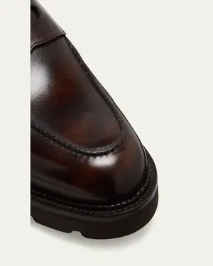 John Lobb Lopez Leather Penny Loafers