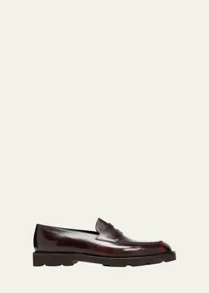 John Lobb Lopez Leather Penny Loafers