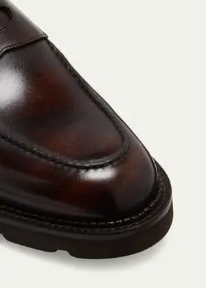 John Lobb Lopez Leather Penny Loafers