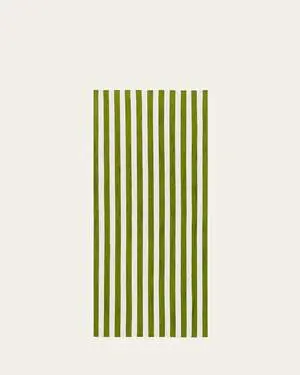 SUMMERILL & BISHOP Avocado Green Stripe Tablecloth, 65" X 98" Avocado Green
