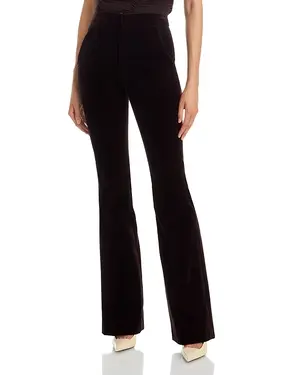 A.L.C. Sophie Ii Cotton Blend Bootcut Pants Chocolate Plum