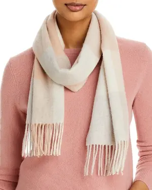 Bloomingdale'S Check Cashmere Scarf Exclusive - Beige/cream