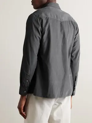 Officine Générale Arsene Cotton-blend Corduroy Shirt - Gray