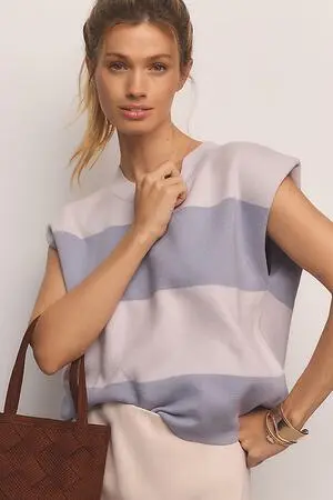 Maeve The Noah Muscle Tank Sweater Top Purple
