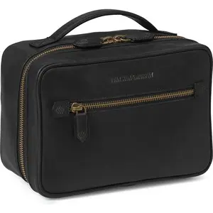 Johnston & Murphy Rhodes Leather Dopp Kit - Black Full Grain