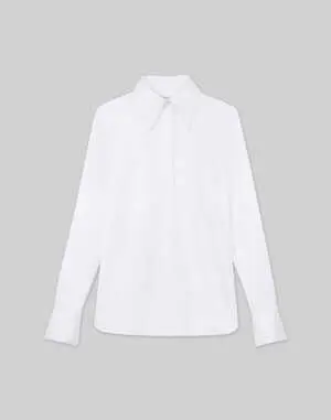 Lafayette 148 New York Silk Charmeuse Blouse - Cloud
