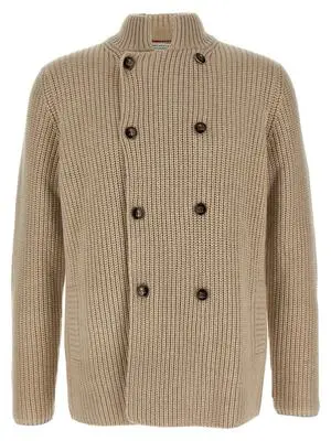 Brunello Cucinelli Double-Breasted Cardigan - Beige