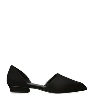 TOTEME Satin Peep-toe Flats