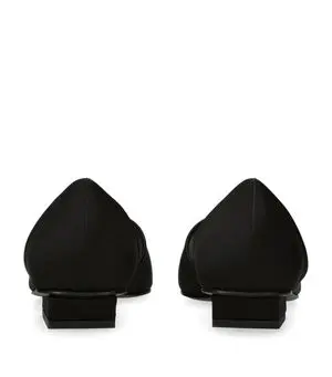 TOTEME Satin Peep-toe Flats