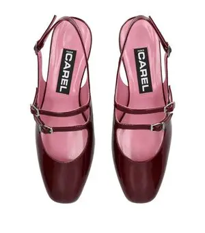 CAREL Patent Slingback Mary Jane Flats