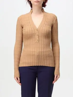 Elisabetta Franchi Ribbed Knit Polo Sweater