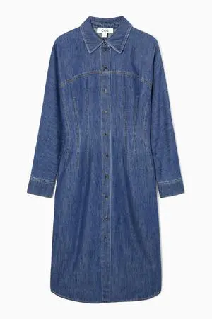 Cos Oversized Waisted Denim Shirt Dress