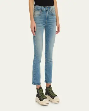 R13 Kick Fit Straight Cropped Jeans