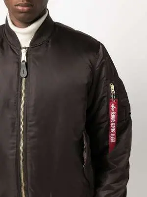 Alpha Industries Reversible Zip-up Bomber Jacket - Brown