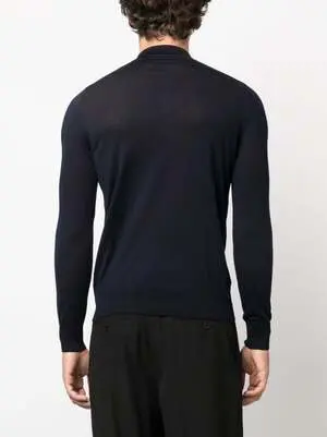 BALLANTYNE Jersey-wool Long-sleeved Polo Shirt