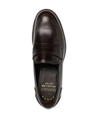 DOUCAL'S Round-toe Leather Loafers - Brown