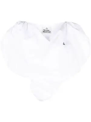 VIVIENNE WESTWOOD Heart Asymmetric Top - White