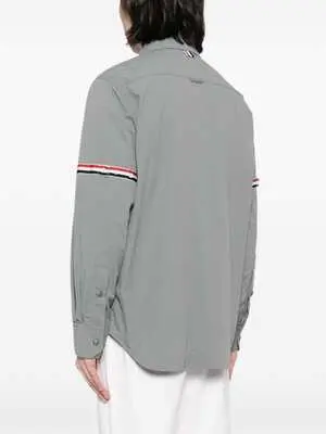 Thom Browne Rwb Armband Piqué Shirt Jacket - Grey