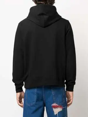 Gcds Alien-patch Cotton Hoodie - Black