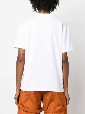 Off-White Cotton T-shirt With Slogan Print