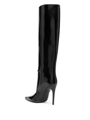 Saint Laurent Vendome 110mm Buckled High Heel Boots - Black