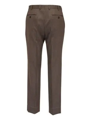 Brioni Straight-leg Wool Trousers - Brown