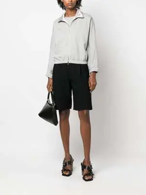 Peserico Mélange-effect Zip-up Fleece Sweatshirt