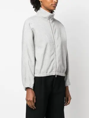 Peserico Mélange-effect Zip-up Fleece Sweatshirt