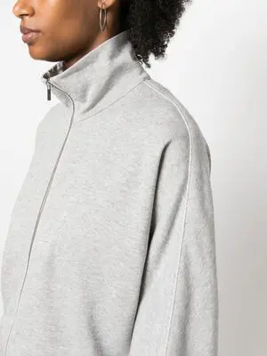 Peserico Mélange-effect Zip-up Fleece Sweatshirt