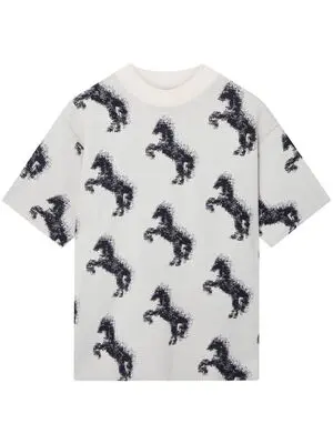 Stella McCartney Pixel Horse Wool Jumper - White