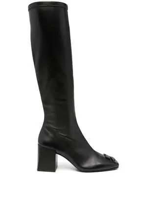COURREGES 75mm Logo-patch Knee-high Boots