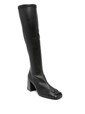 COURREGES 75mm Logo-patch Knee-high Boots