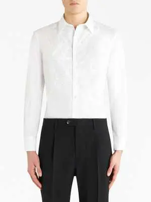 Etro Paisley-print Band Cotton Shirt