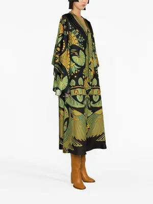 La DoubleJ Magnifico Silk Midi Dress