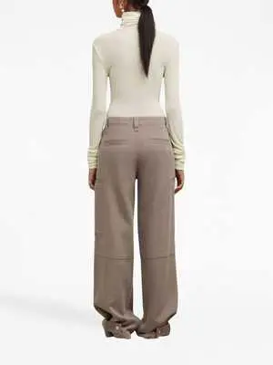 AMI Paris Roll-neck Ribbed Sweater - Neutrals