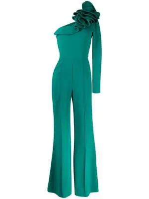 Elie Saab One-shoulder Jumpsuit - Green