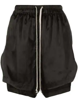 Rick Owens High-low Drawstring Shorts - Black