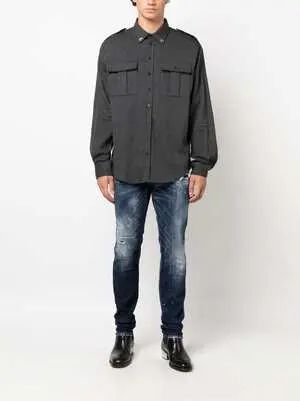 Dsquared2 Long-sleeve Virgin Wool Shirt